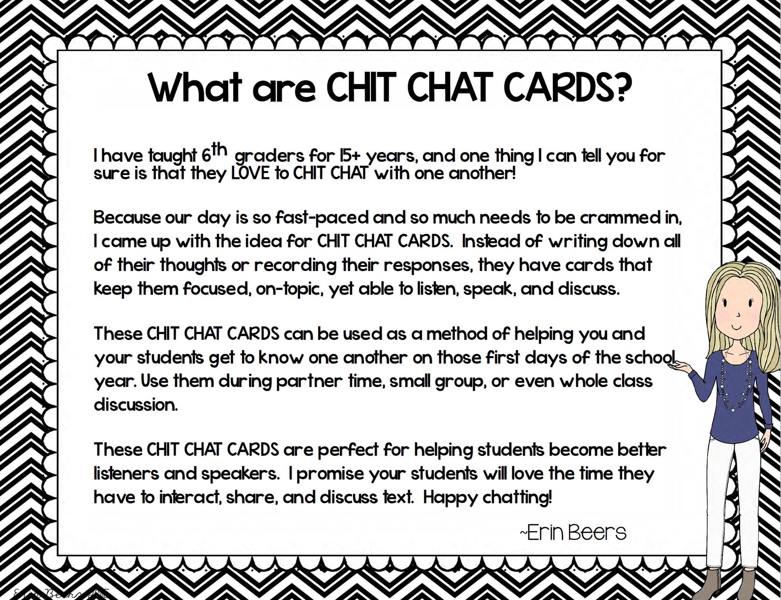 Getting to Know You Chit Chat Cards - Back to School Activity for ...