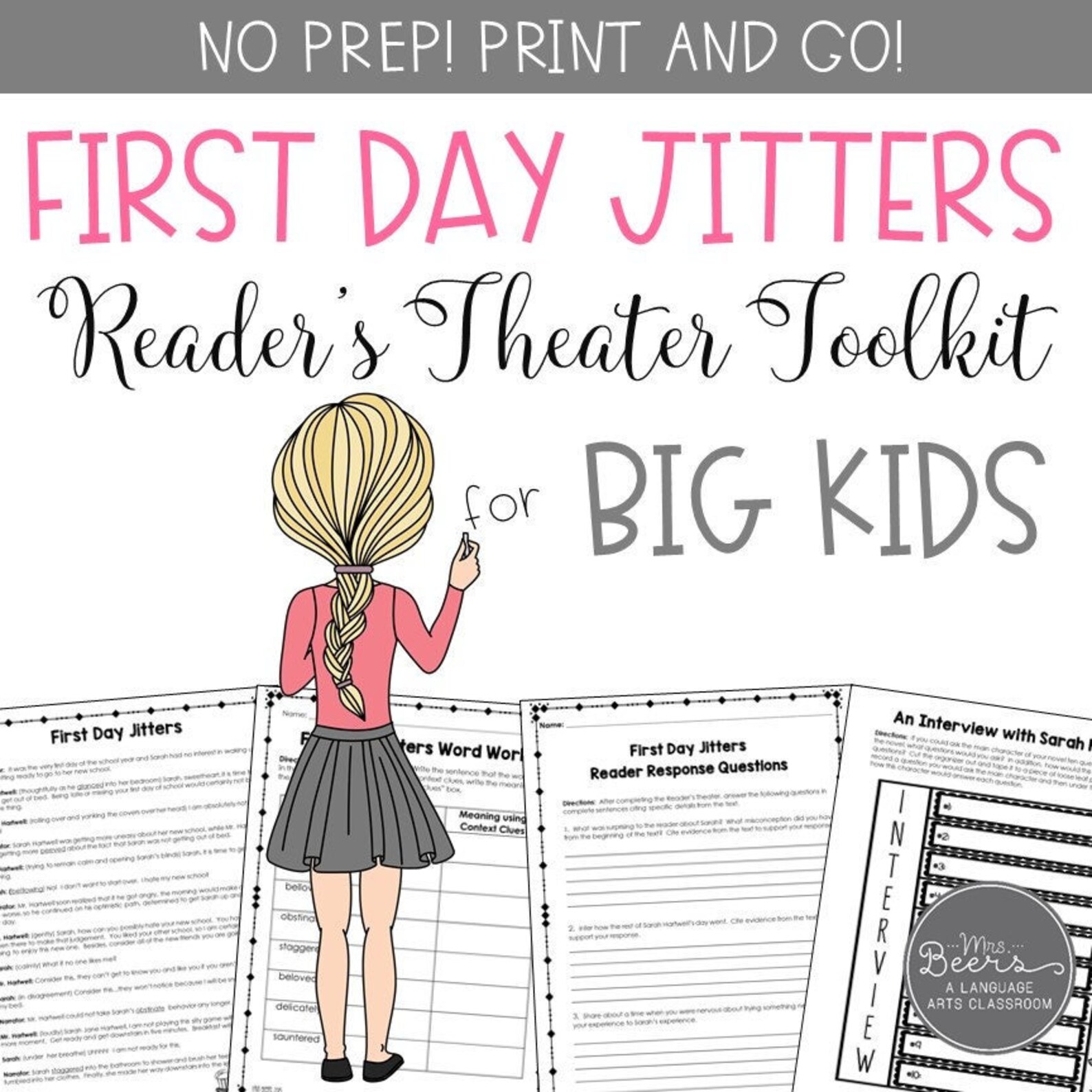 First Day Jitters Reader's Theater Script for Middle Grades - Etsy