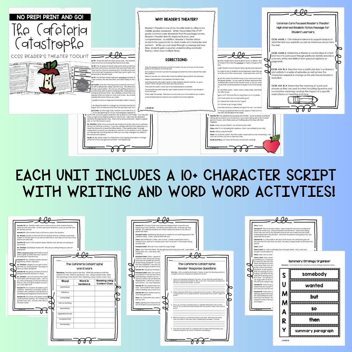 Reader's Theater Scripts Bundle: 12 Seasonal Scripts for Middle Grades ...