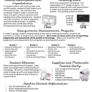 Editable Syllabus Templates for Middle School and High School - Etsy