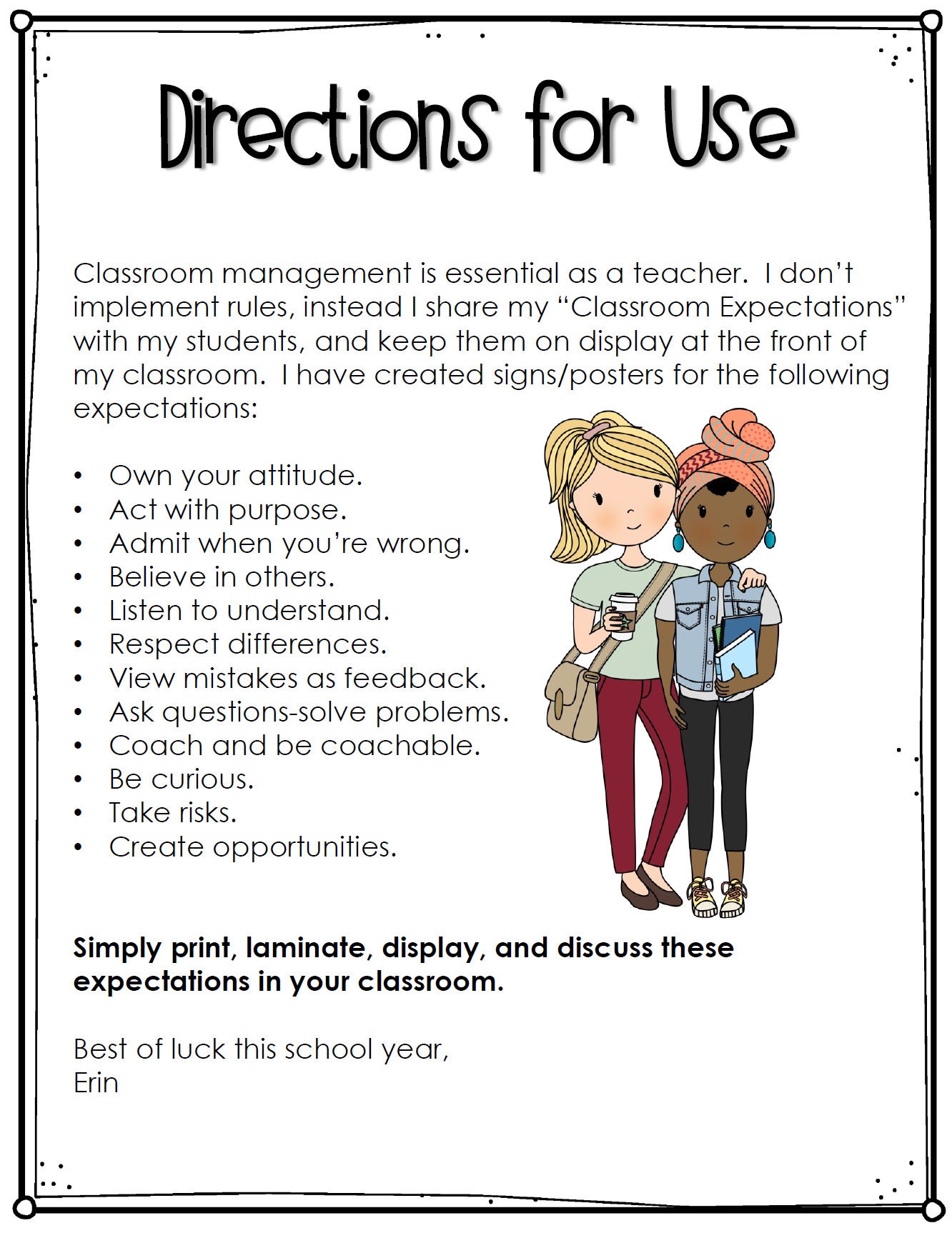 Classroom Expectations Posters for Middle School - Etsy