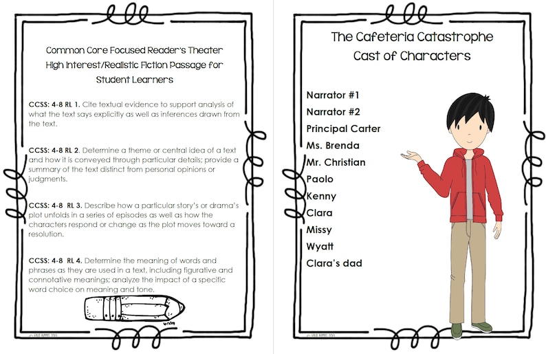 The Cafeteria Catastrophe - Reader's Theater Script for Grades 4-8 - Etsy