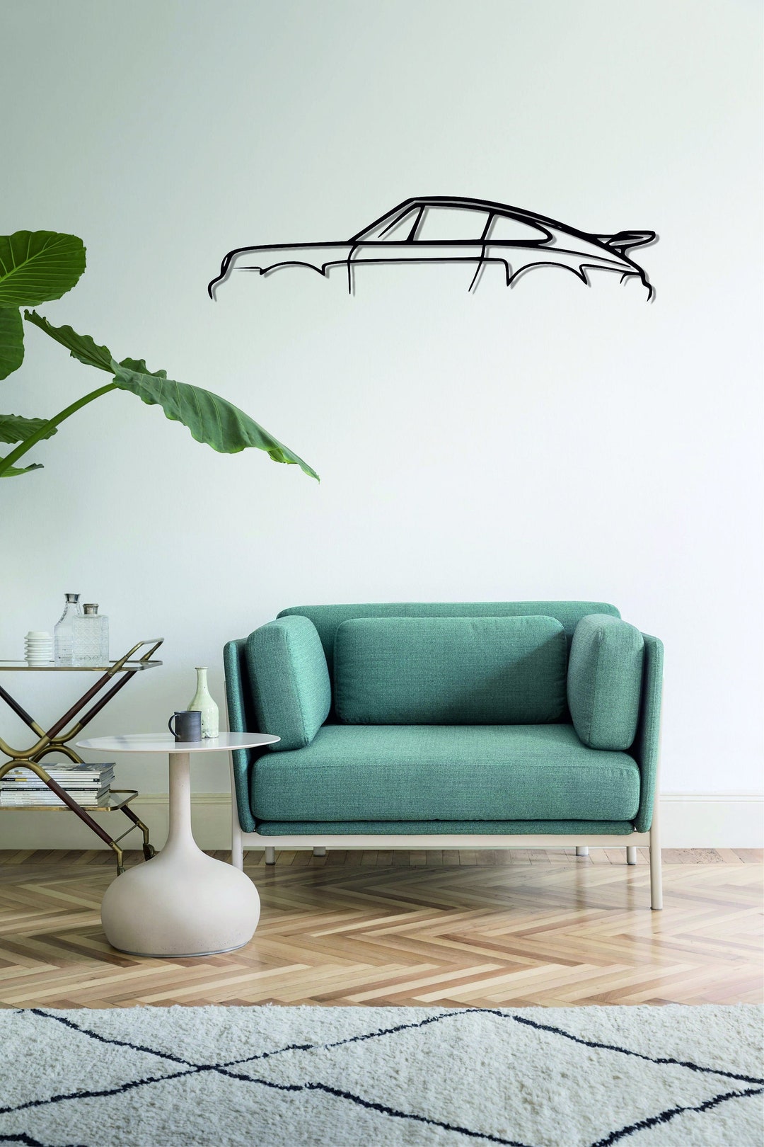 911 Turbo Model 930 Detailed Metal Wall Art , Car Skyline Wall Decor ...
