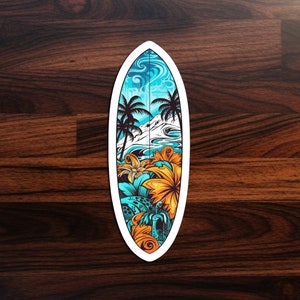 Beach, Surfing, Sticker Set, Surfboard, Beach Motifs, Surf Culture ...