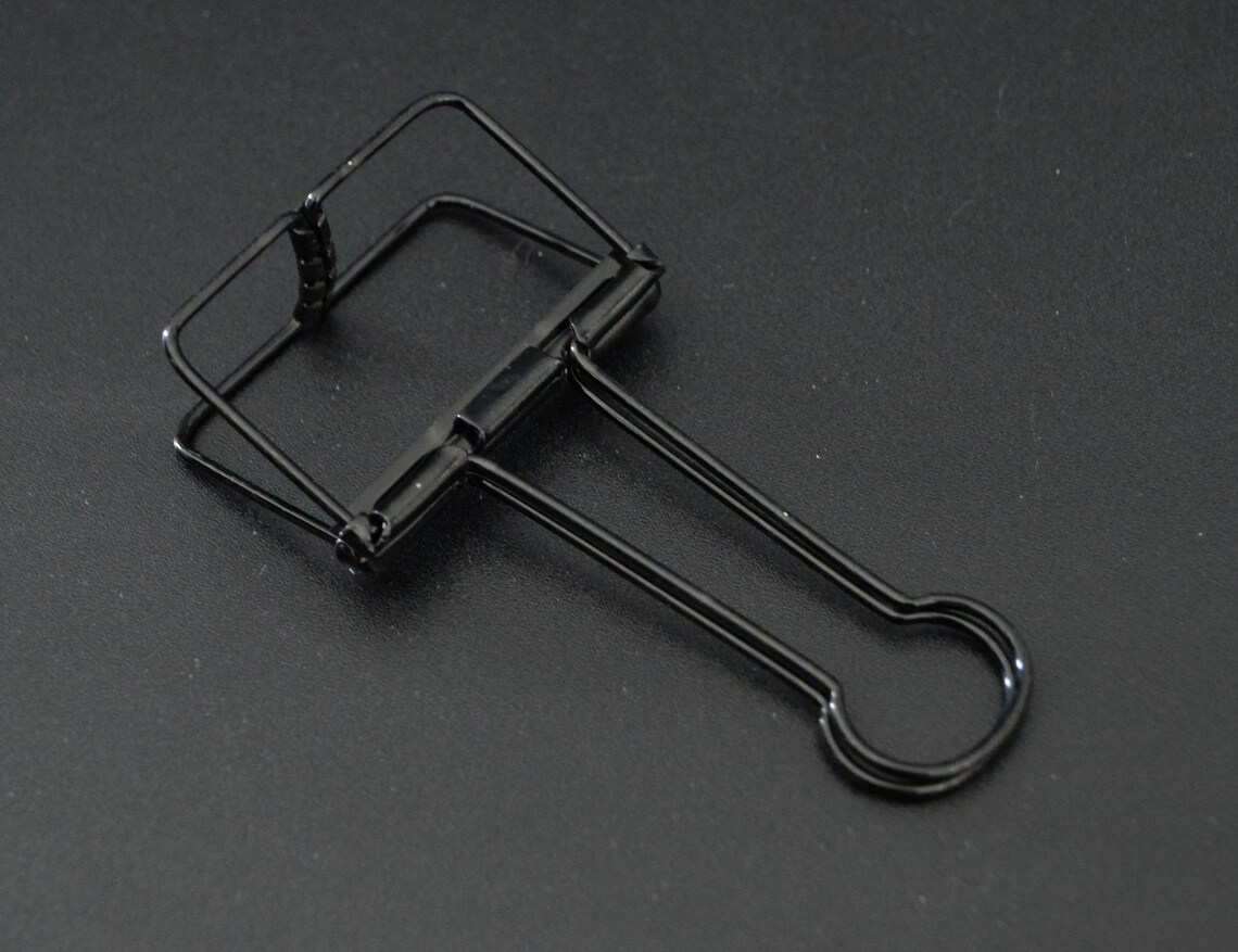 Large Black Wire Binder Clip - Etsy