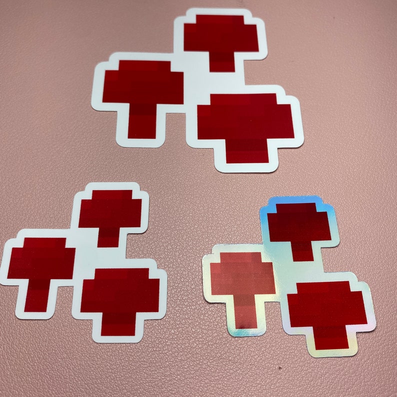 Pixelated Crop Stickers - Etsy
