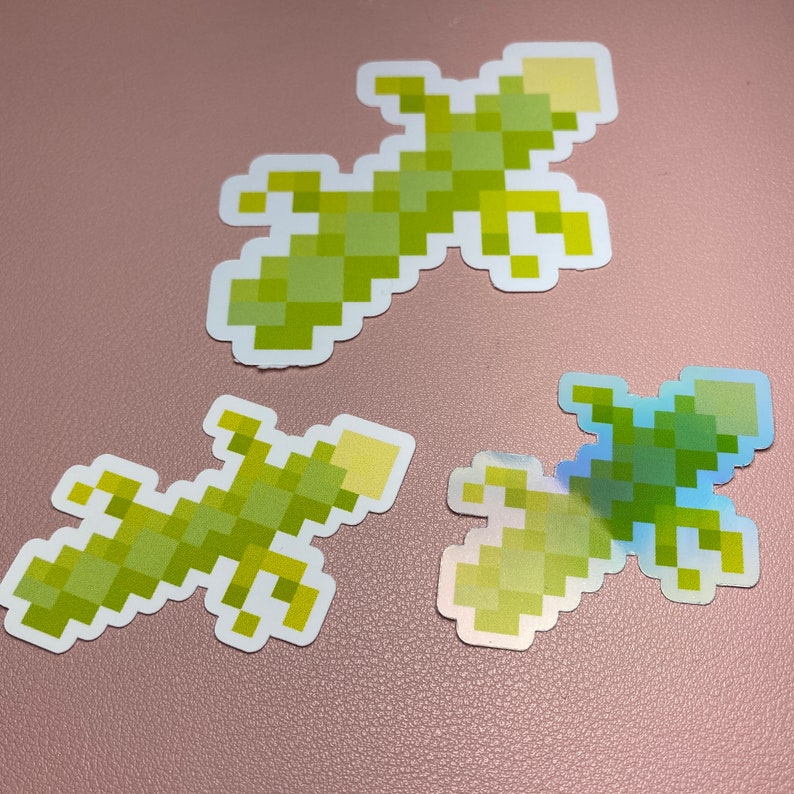 Pixelated Crop Stickers - Etsy