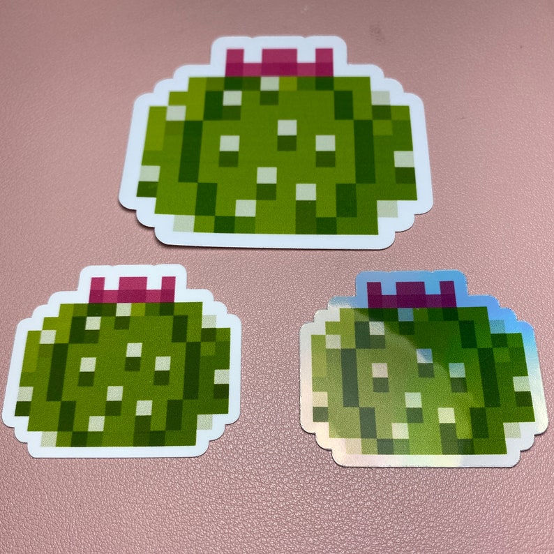 Pixelated Crop Stickers - Etsy