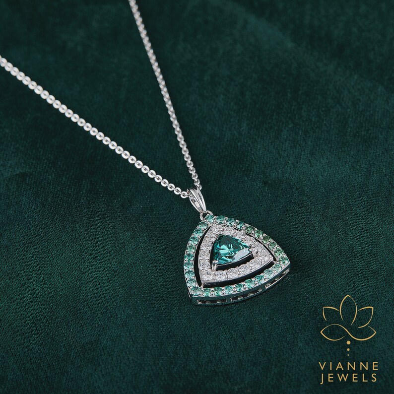 Trilliant Lab-grown Diamond Pendant, 1.53 TCW, Ethical Jewelry - Etsy