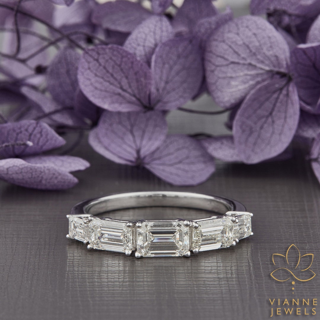 1.76 TCW Emerald Cut Lab-grown Diamond Engagement Ring | Ethical ...
