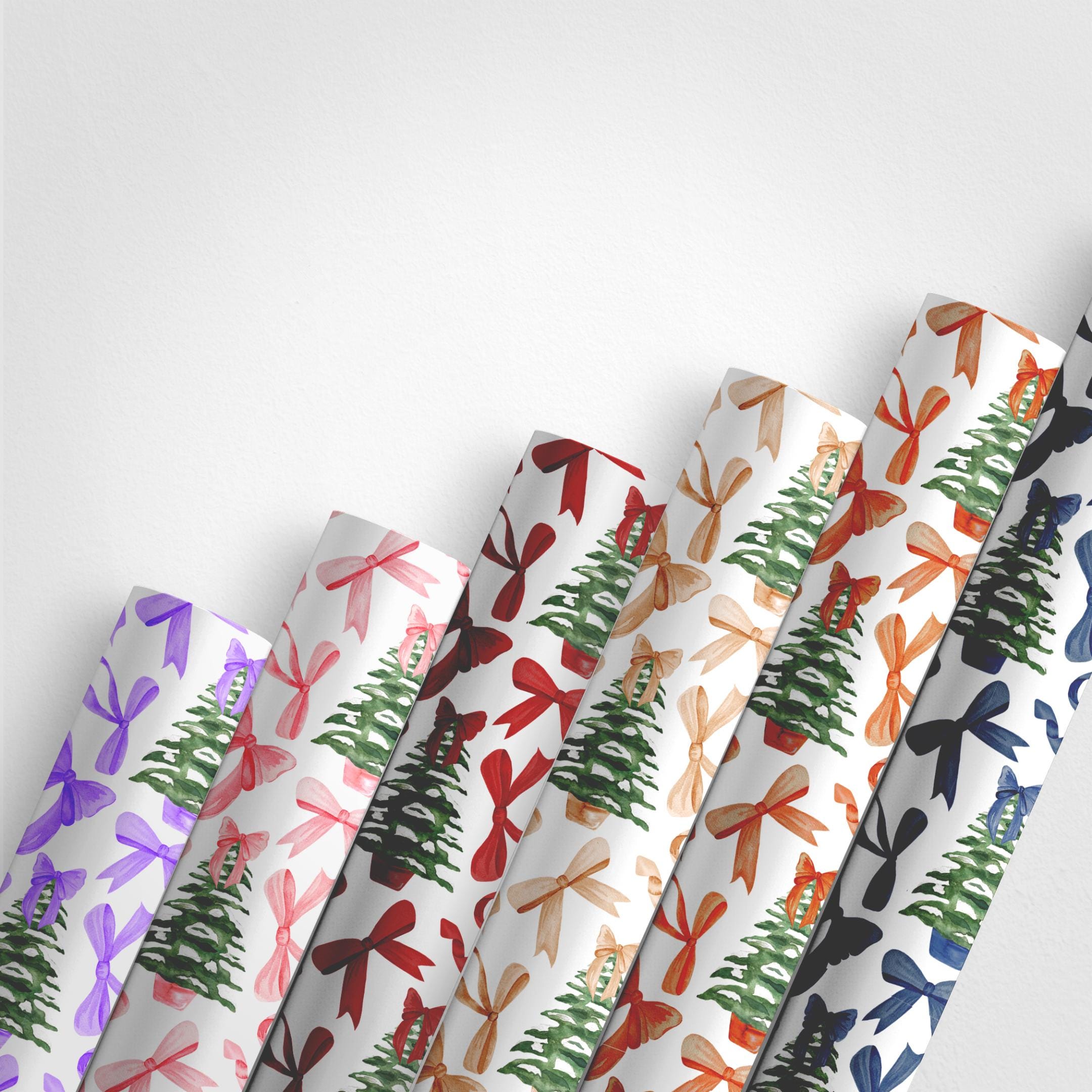 Purple Christmas Wrapping Paper Purple Coquette Christmas Gift Wrap ...
