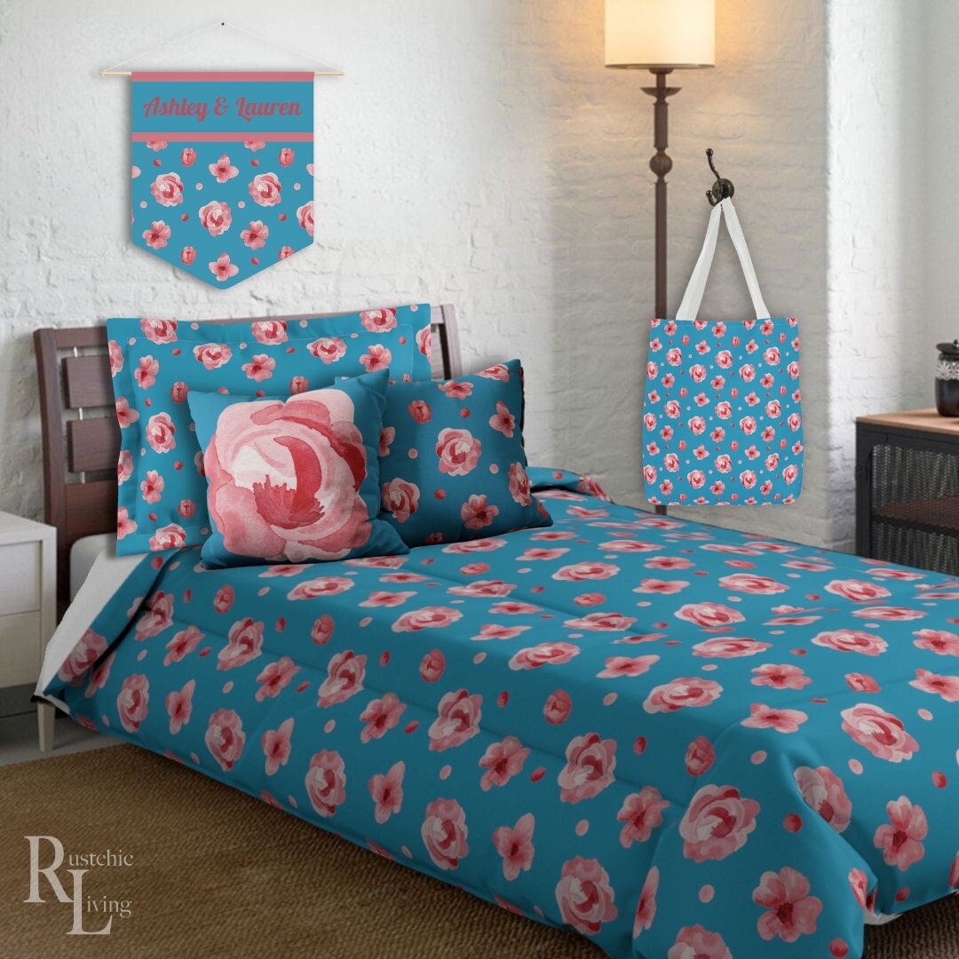 Preppy Dorm Room Preppy Bedding Set Dorm Comforter Set Twin XL Coquette ...