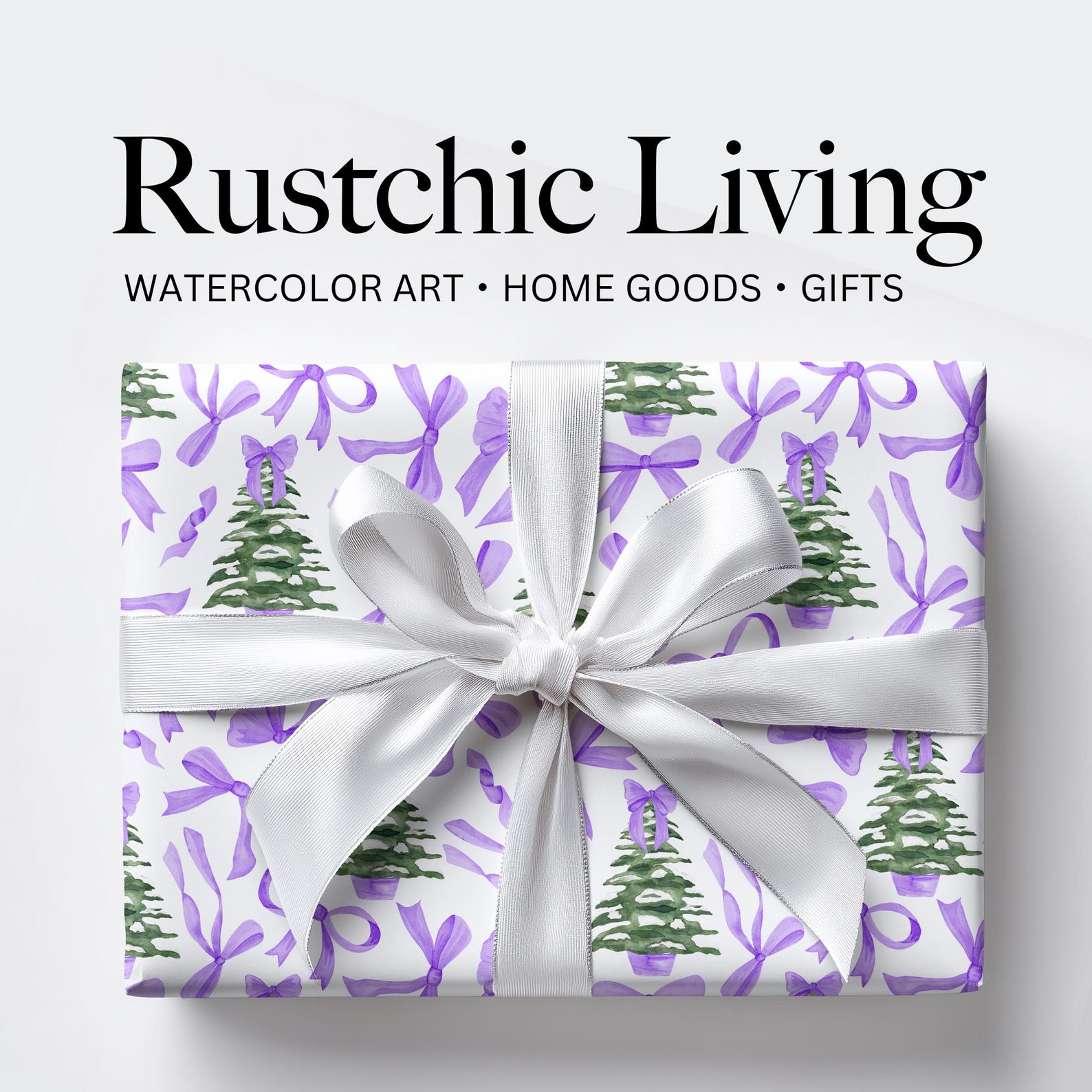 Purple Christmas Wrapping Paper Purple Coquette Christmas Gift Wrap ...