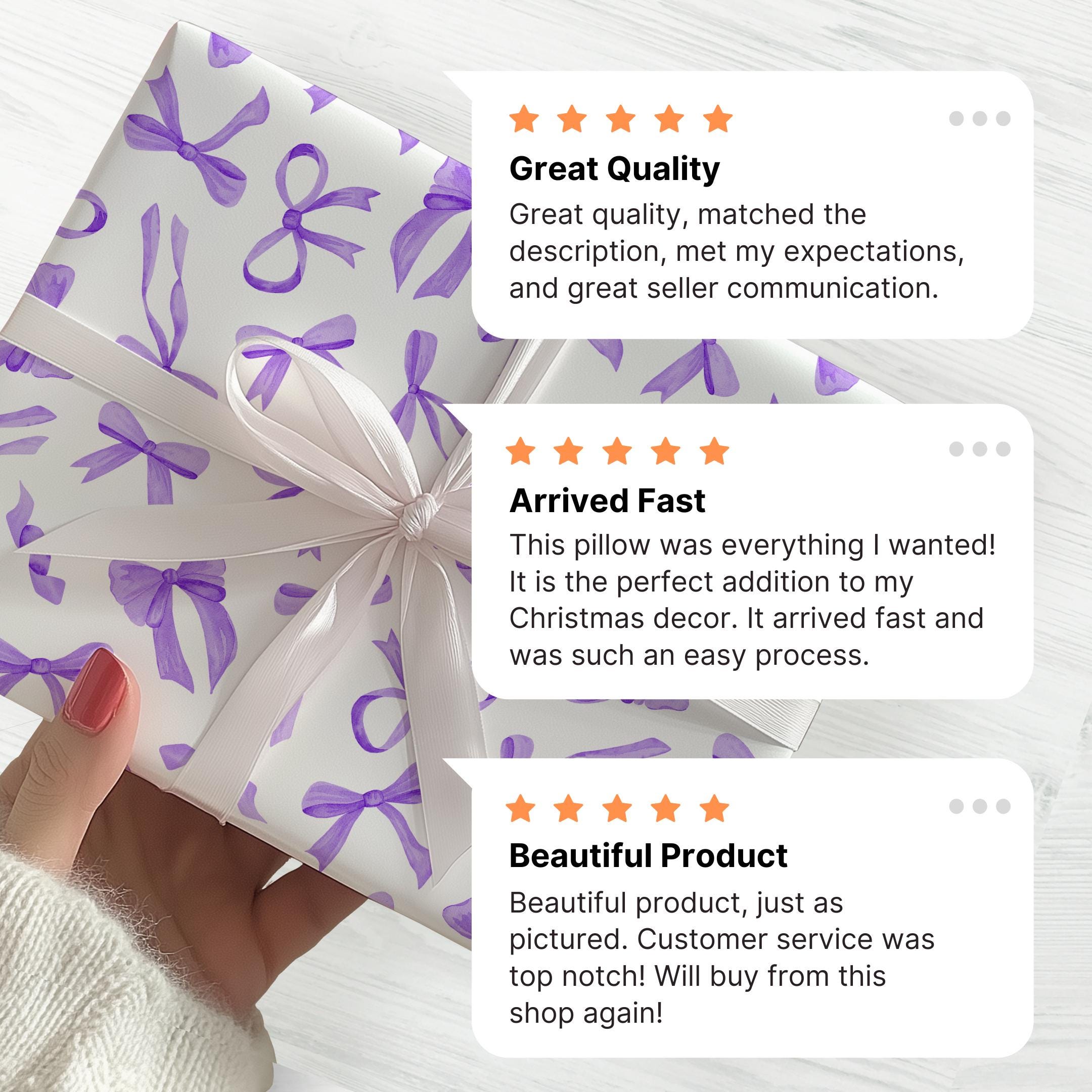 Purple Bow Wrapping Paper Purple Coquette Wrapping Paper Purple Baby ...