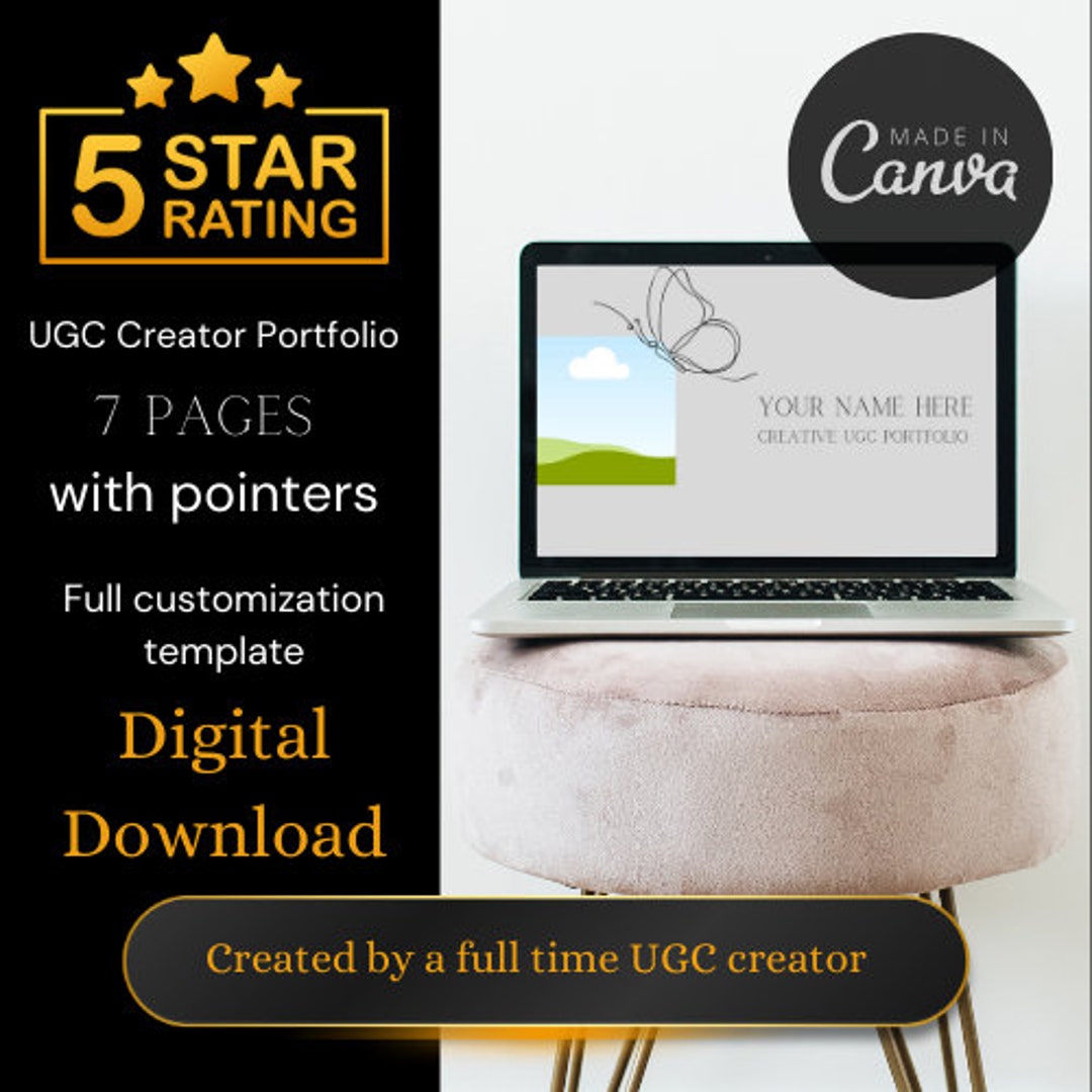 UGC Portfolio Template, UGC Portfolio Guide, Minimalist UGC Portfolio ...
