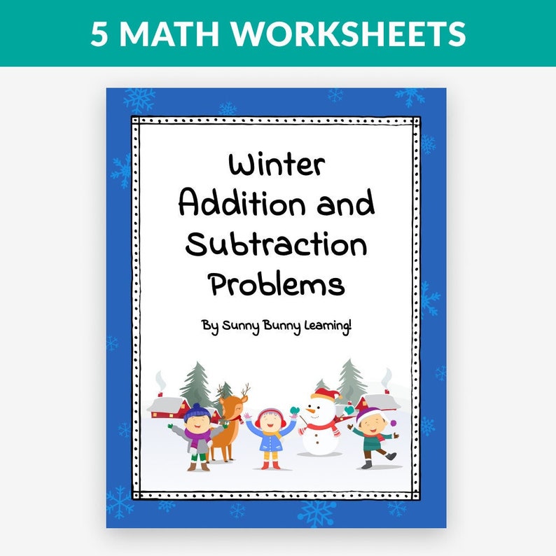 Winter Addition and Subtraction Problems | Winter Math | Printable PDF ...