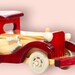 Handmade Wooden Antique Car Showpiece: Red Decorative Model - Etsy