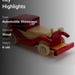 Handmade Wooden Antique Car Showpiece: Red Decorative Model - Etsy