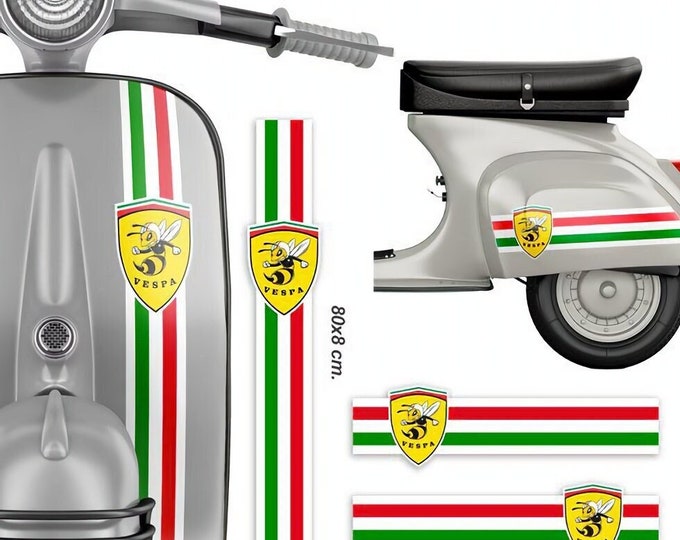Set Adhesive Stickers for Vespa Bee Logo Italy Motorbike | Moto Decor ...