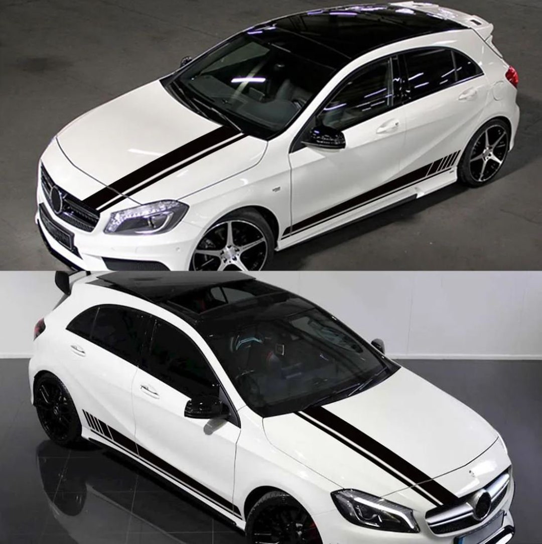 Kit Decor Side Stripes Vinyl Stickers Bonnet Decal for Cars Auto Tuning ...