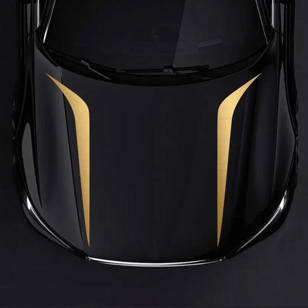 Set Car Hood Stripe Sticker Auto Racing Body Side Stripe Decal Auto ...