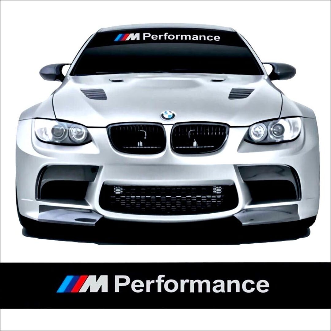 2 Models Pack M Performance Windshield Sunstrip With Logo Sticker ...