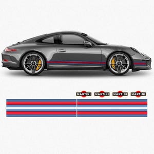 Martini Racing Stripes Set Graphics for Carrera, Boxster, Macan and ...