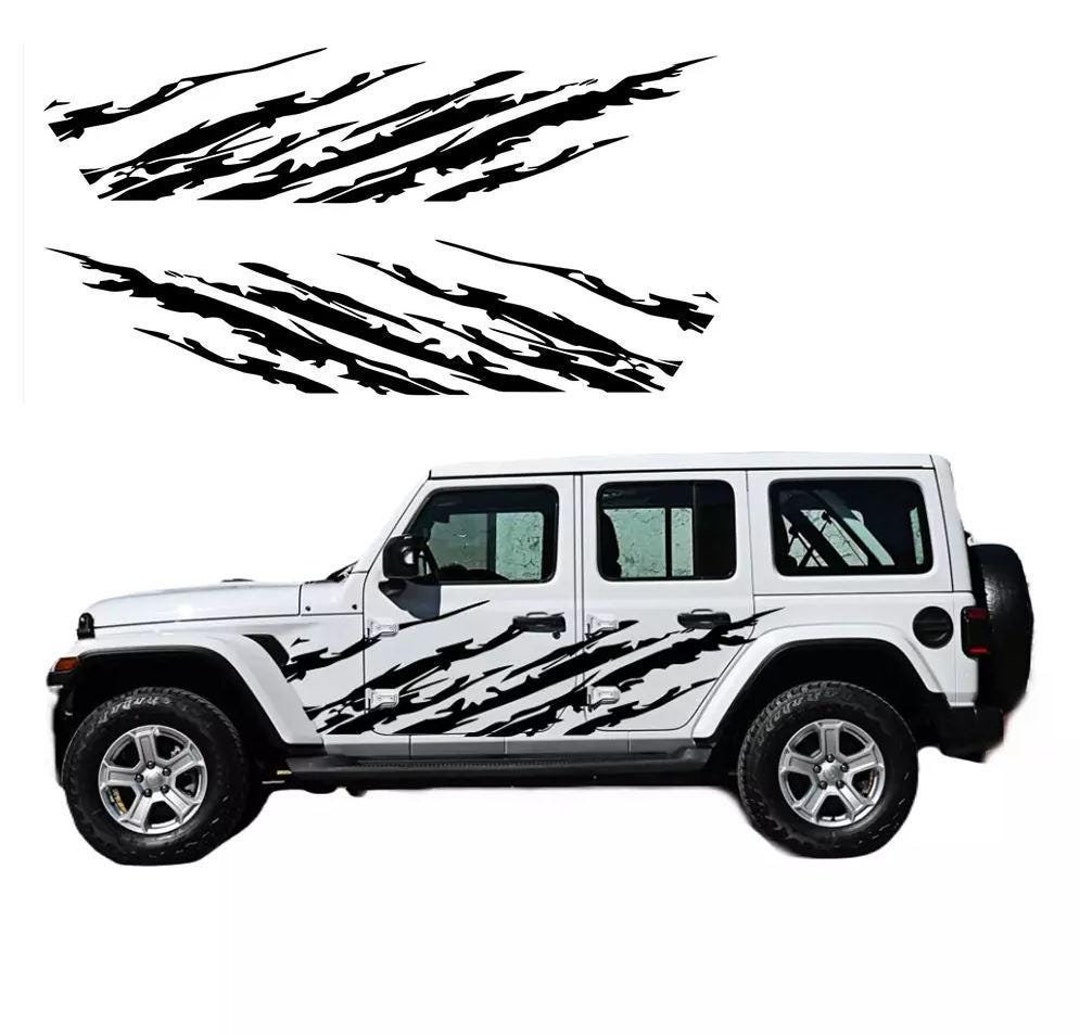 Set Both Sides Graphic Mud Splash Stripe Car Sticker for Offroad 4x4 ...