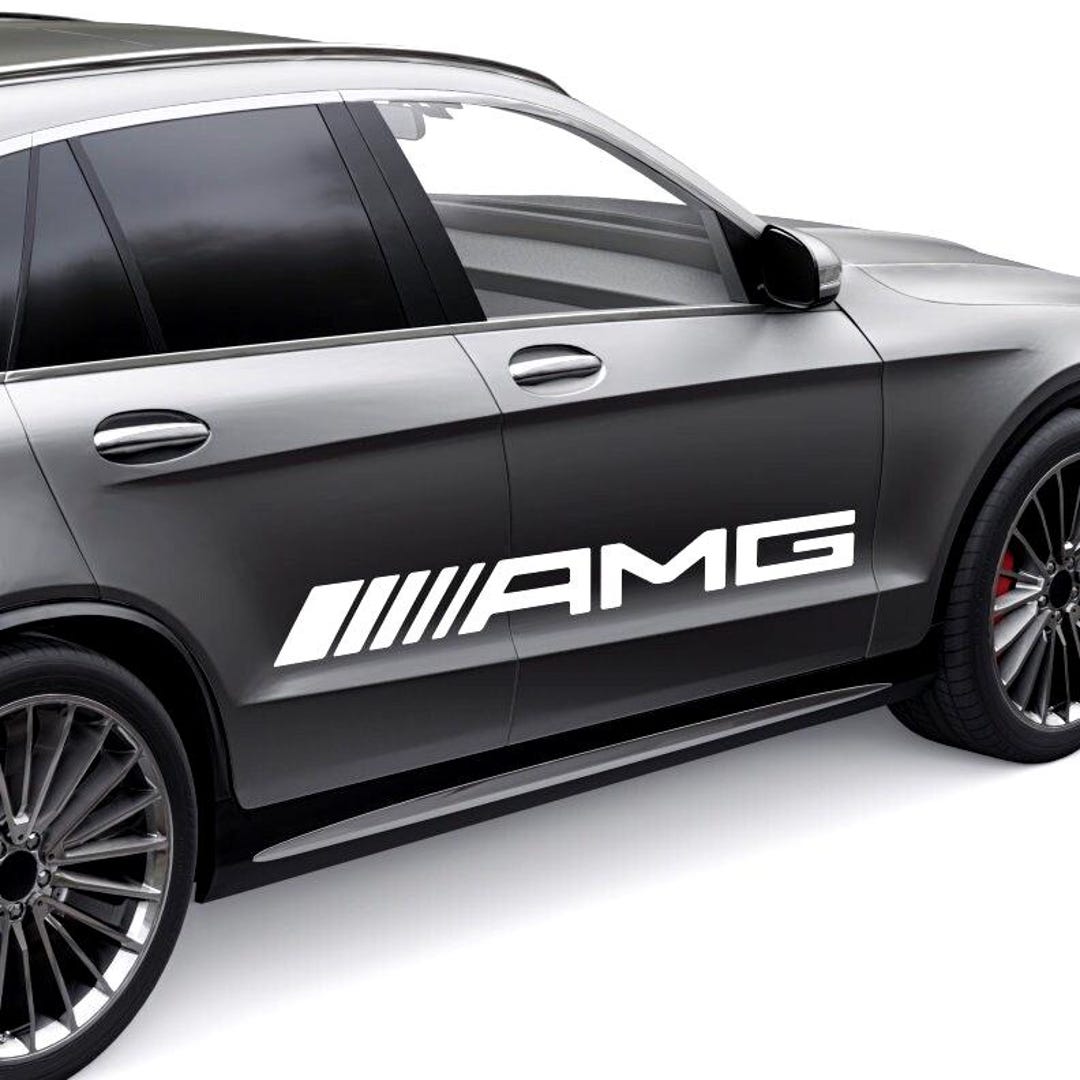 Kit 6 Pcs AMG Emblem Motorsport Graphic Decal Sticker | Set Both Sides ...