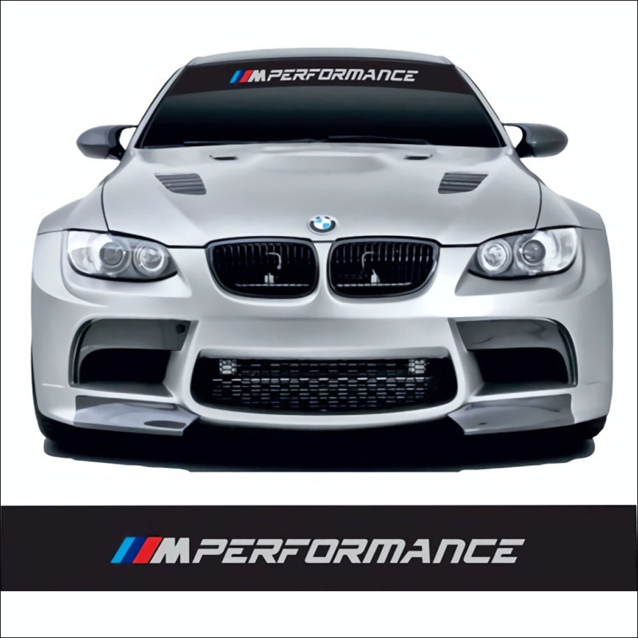 2 Models BMW Performance Windshield Sunstrip With Logo Sticker Banner ...