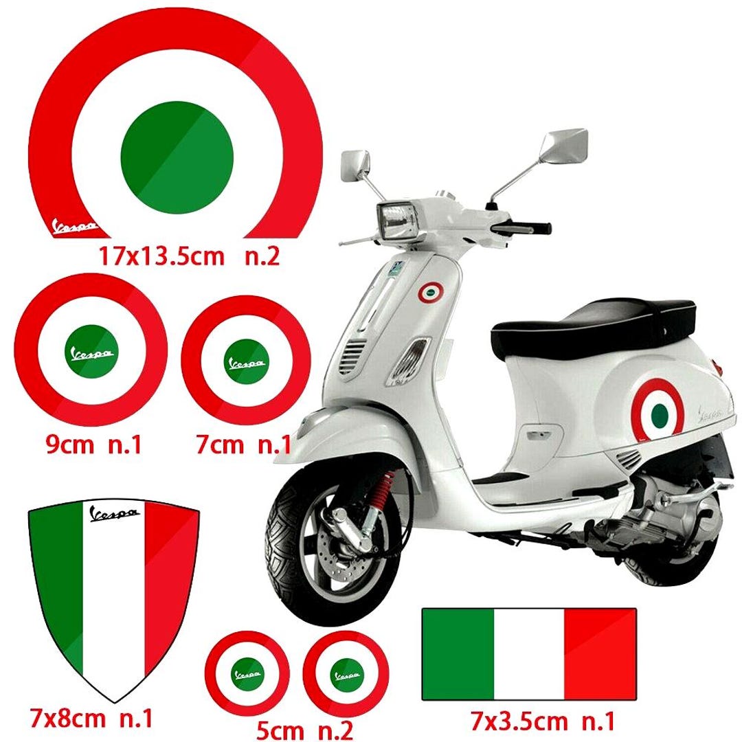 Set Vespa Primavera Italy Theme Italy Graphic Decals Motorbike | Moto ...