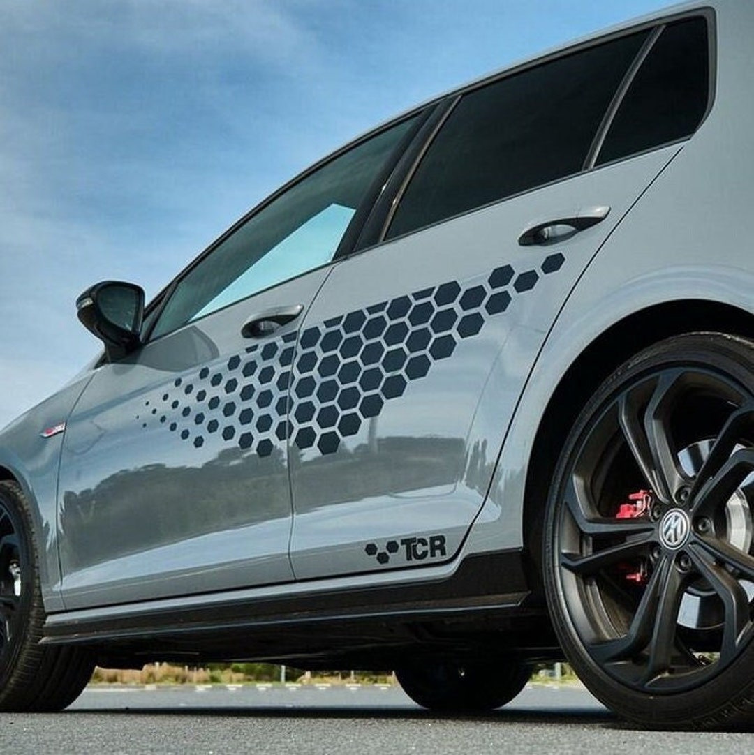 Set TCR Honeycomb Both Sides Vinyl Decal Sticker Geometric Graphics ...