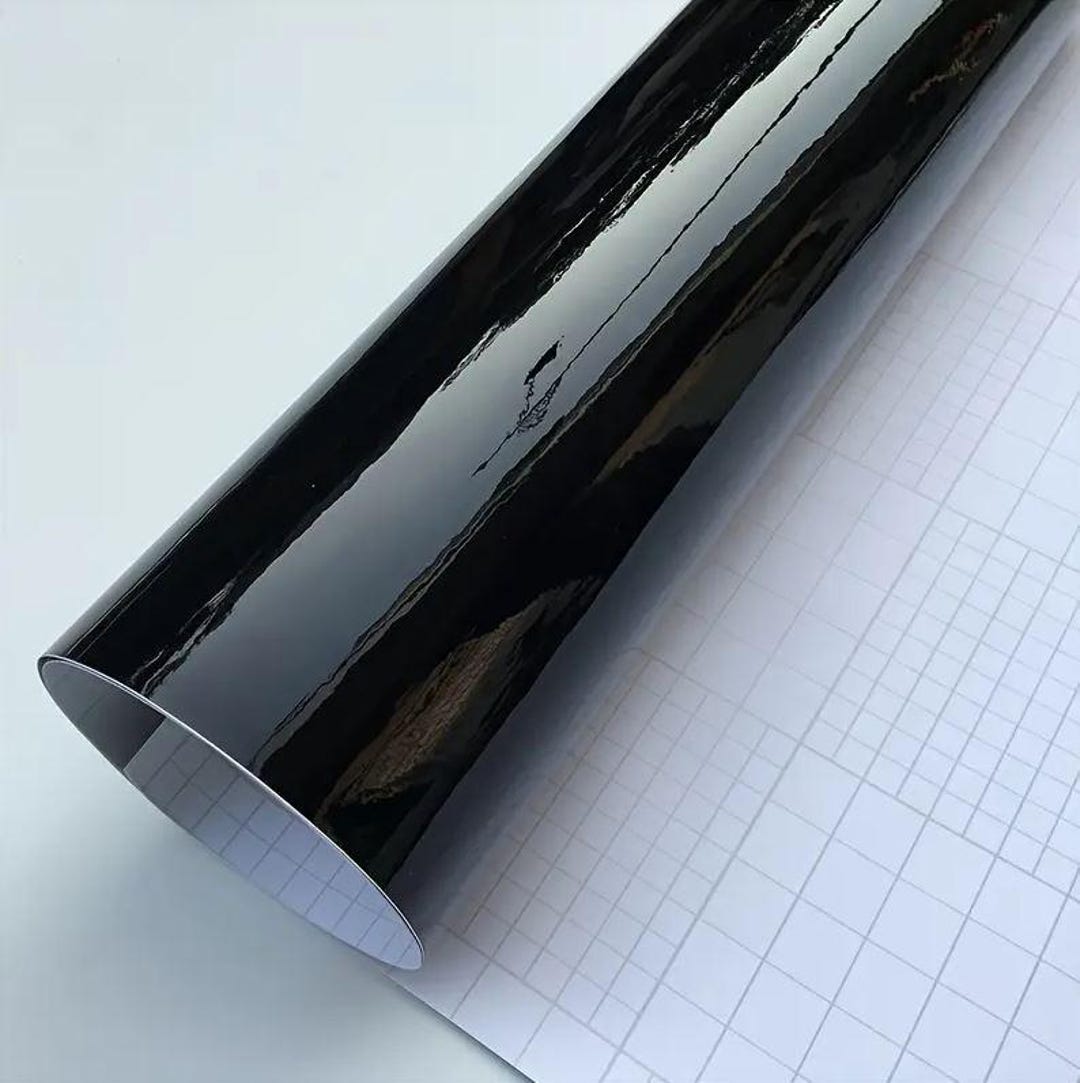 Glossy Black Premium Vinyl Wrap Film Whaterproof Sticker Car Window ...