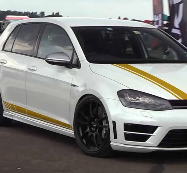 Kit Decor Side Stripes Vinyl Stickers Bonnet Decal for Cars Auto Tuning ...