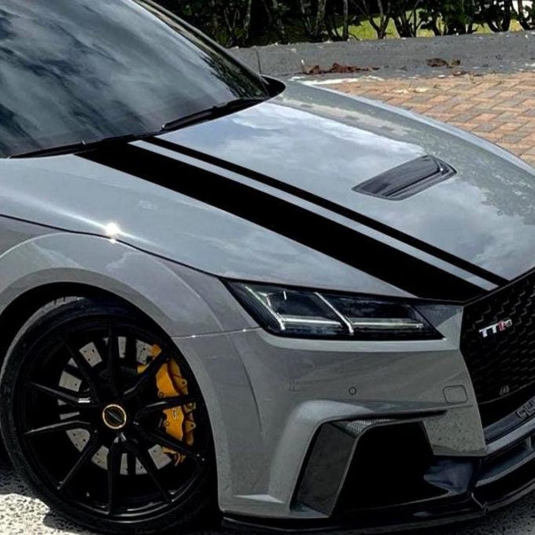 Set Car Bonnet Hood Roof Stripes Graphics Vinyl Decal Racing Sportcar ...