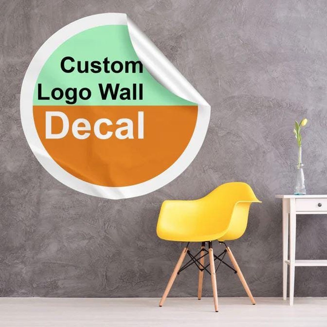 Self Adhesive Custom Business Logo Vinyl Wall Decal | Personalize Your ...