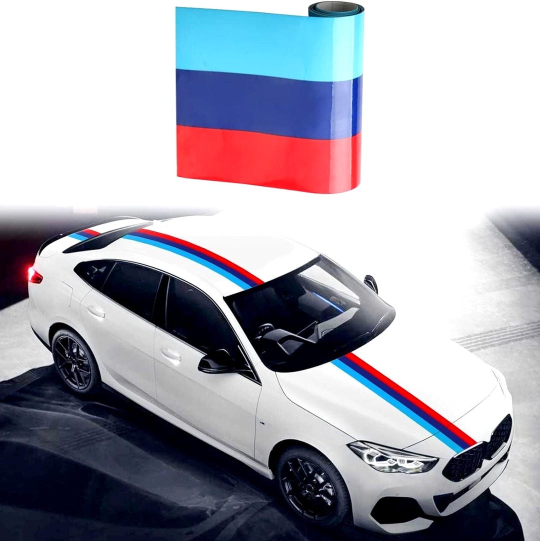 Auto Stickers 3 Meters Long BM Performance Graphics | Car Van Tricolor ...