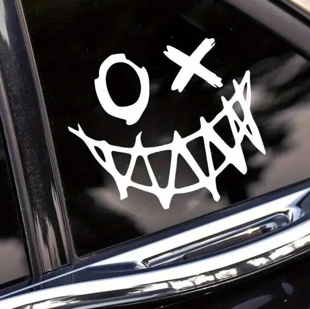 4 Pcs Creative Clown Face Sticker Vinyl Decals Waterproof for Car Body ...