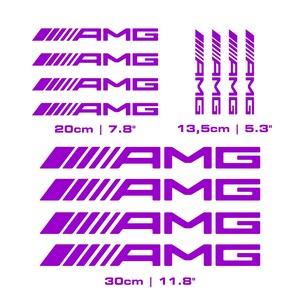 Set 12 Pcs AMG Sticker Decals | Mercedes Benz AMG Decal Racing Sport ...