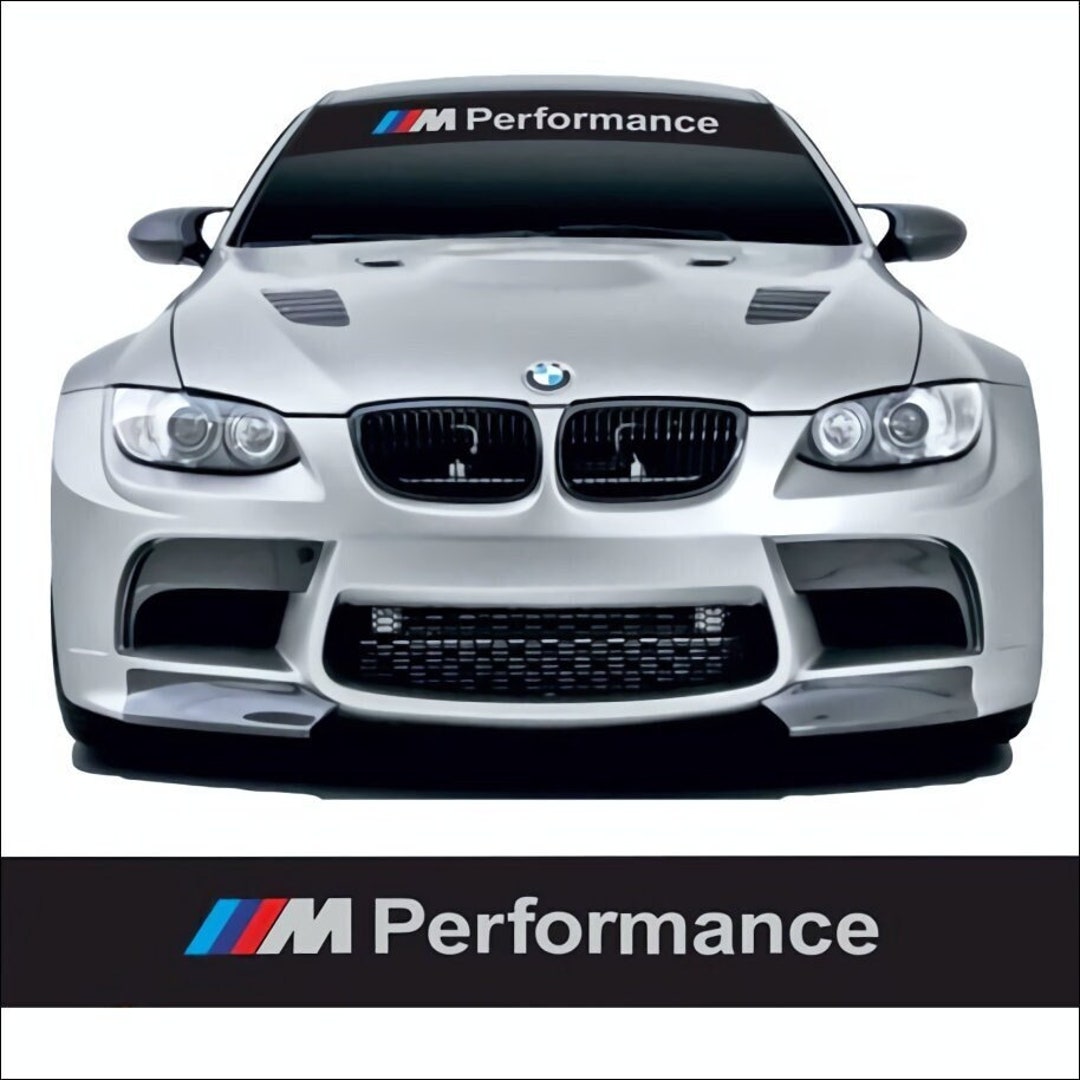 2 Models BMW Performance Windshield Sunstrip With Logo Sticker Banner ...