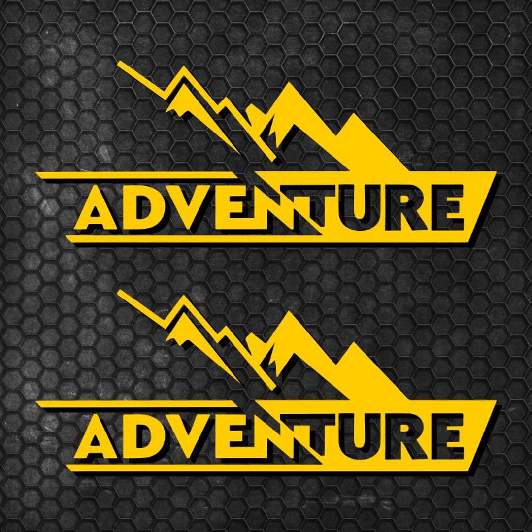 2 Pcs Adventure Decal Car Motorcycle Stickers Car Body Window Bumper ...