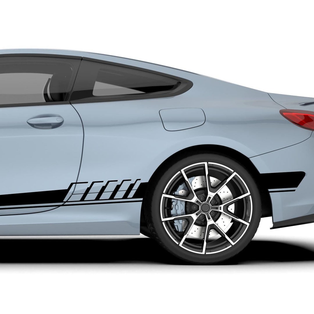 Set 1 Pair Car Side Body Decals Racing Stripes Vehicle Cars Universal ...