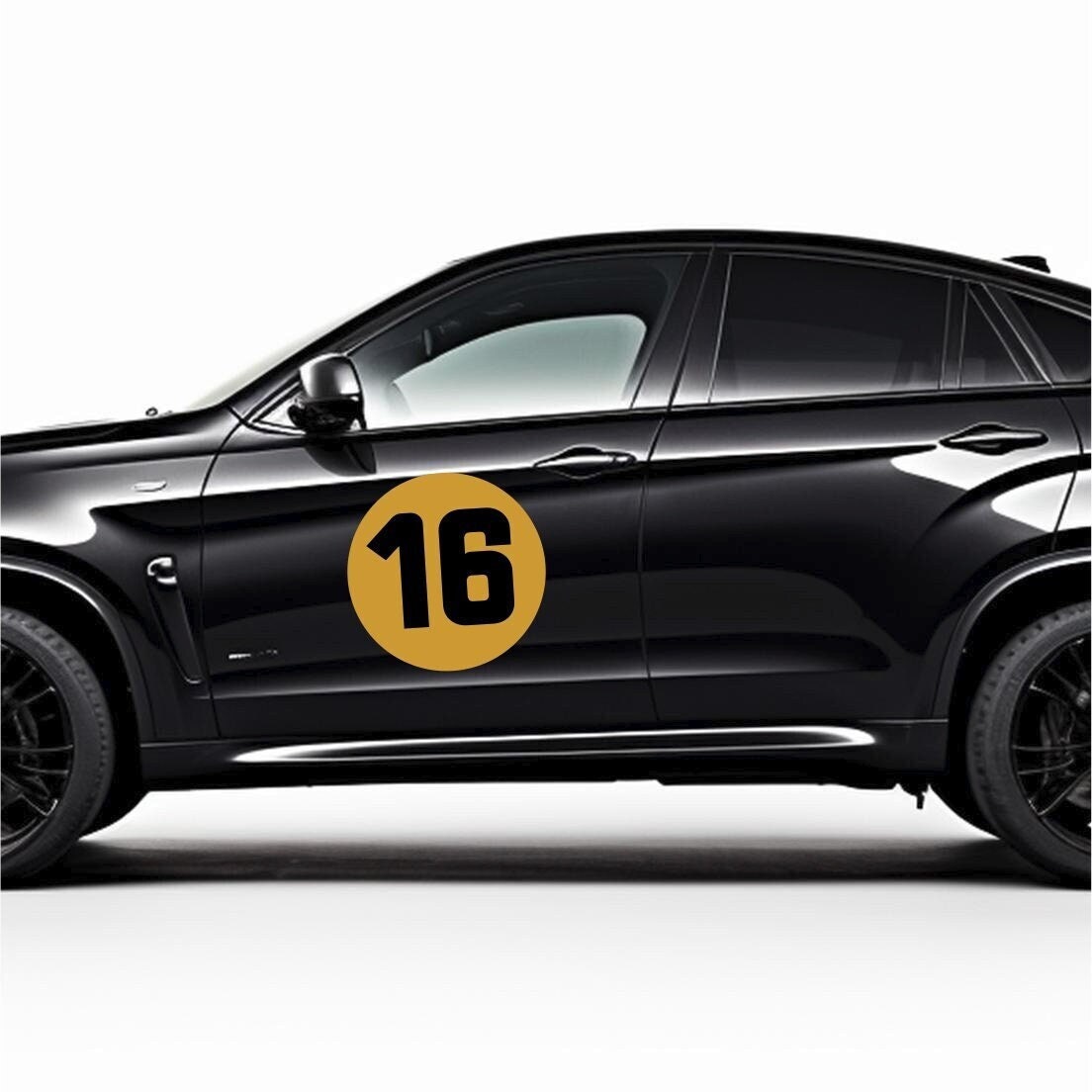 3 Pcs Race Rally Side and Roof Numbers Set Door Window Stickers ...