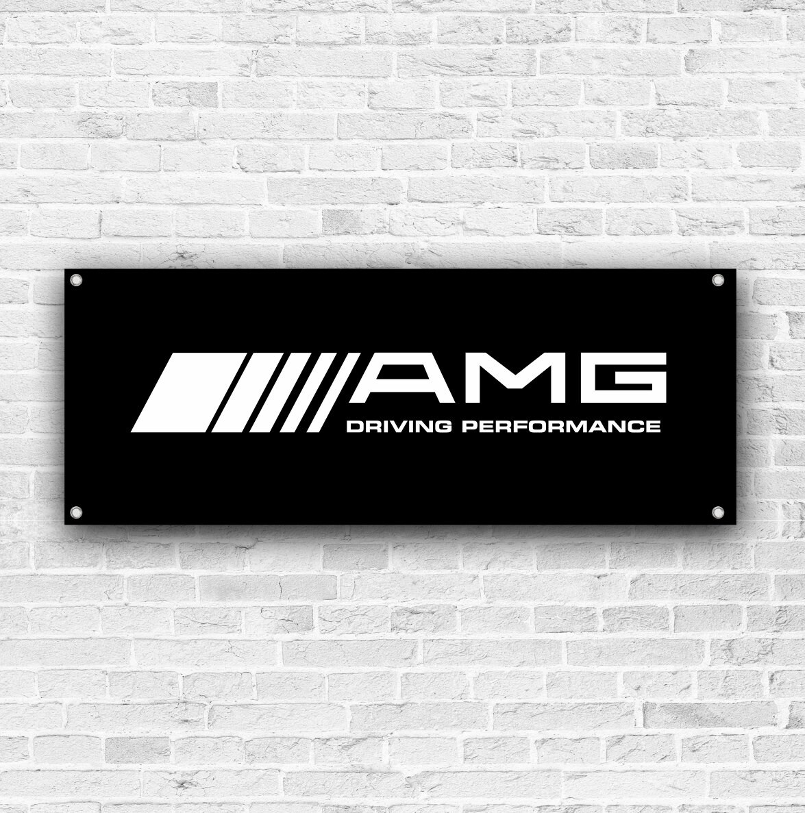 3 Styles AMG Driving Performance Logo Banner Pvc | Office or Showroom ...