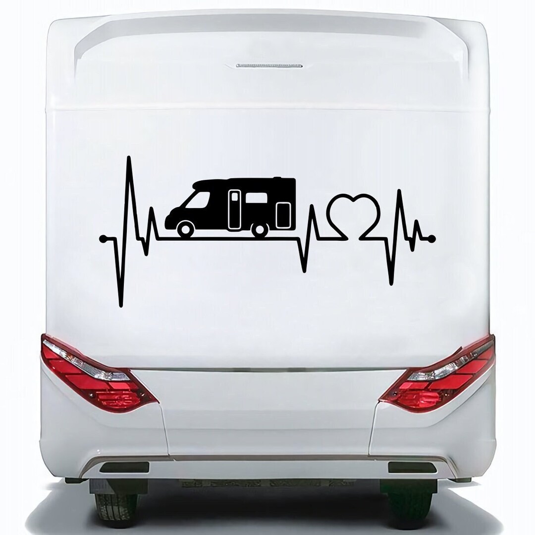 Kit Motorhome Caravan Lovers Electrocardiogram Sticker | Decals Set for ...