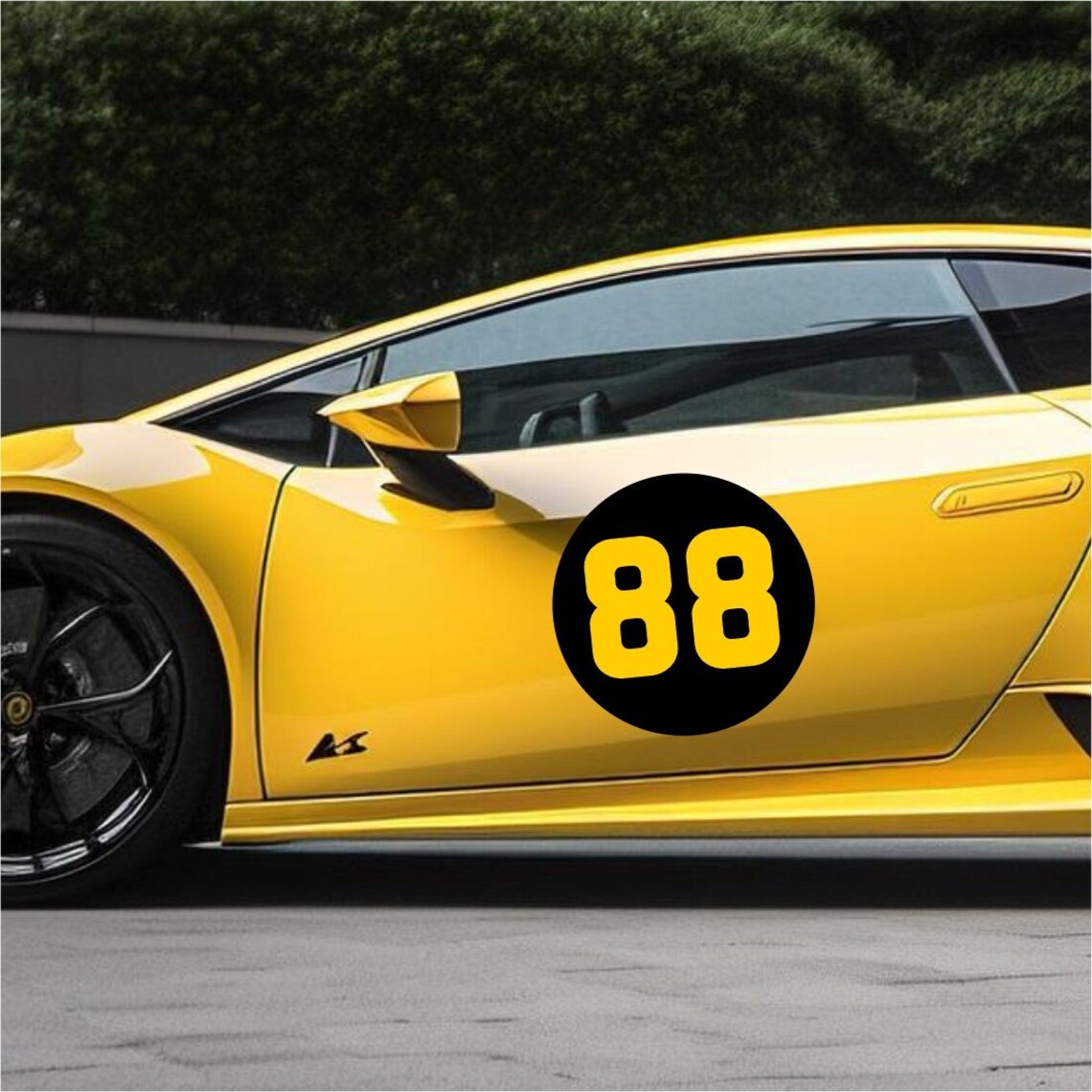 3 Pcs Race Rally Side and Roof Numbers Set Door Window Stickers ...
