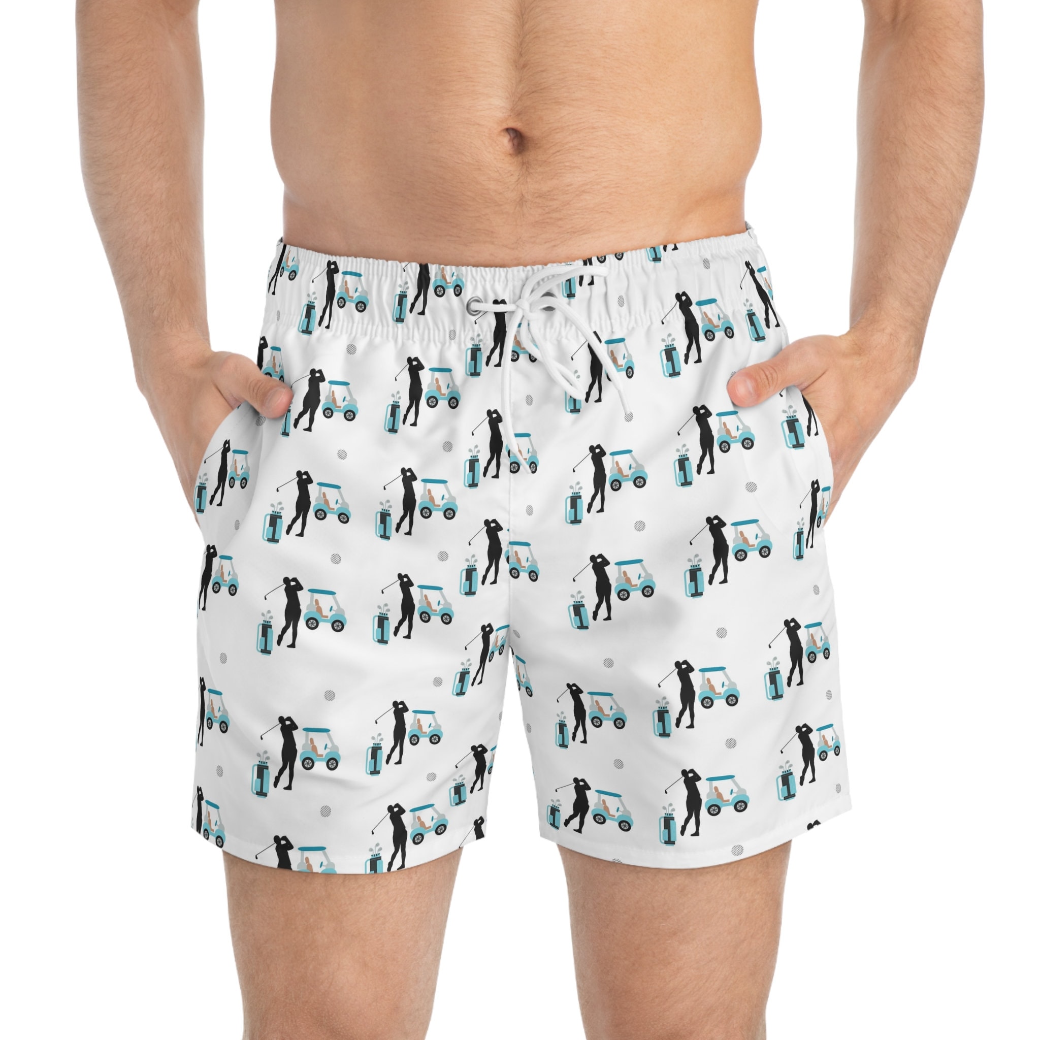Golf-themed Swim Trunks - Etsy
