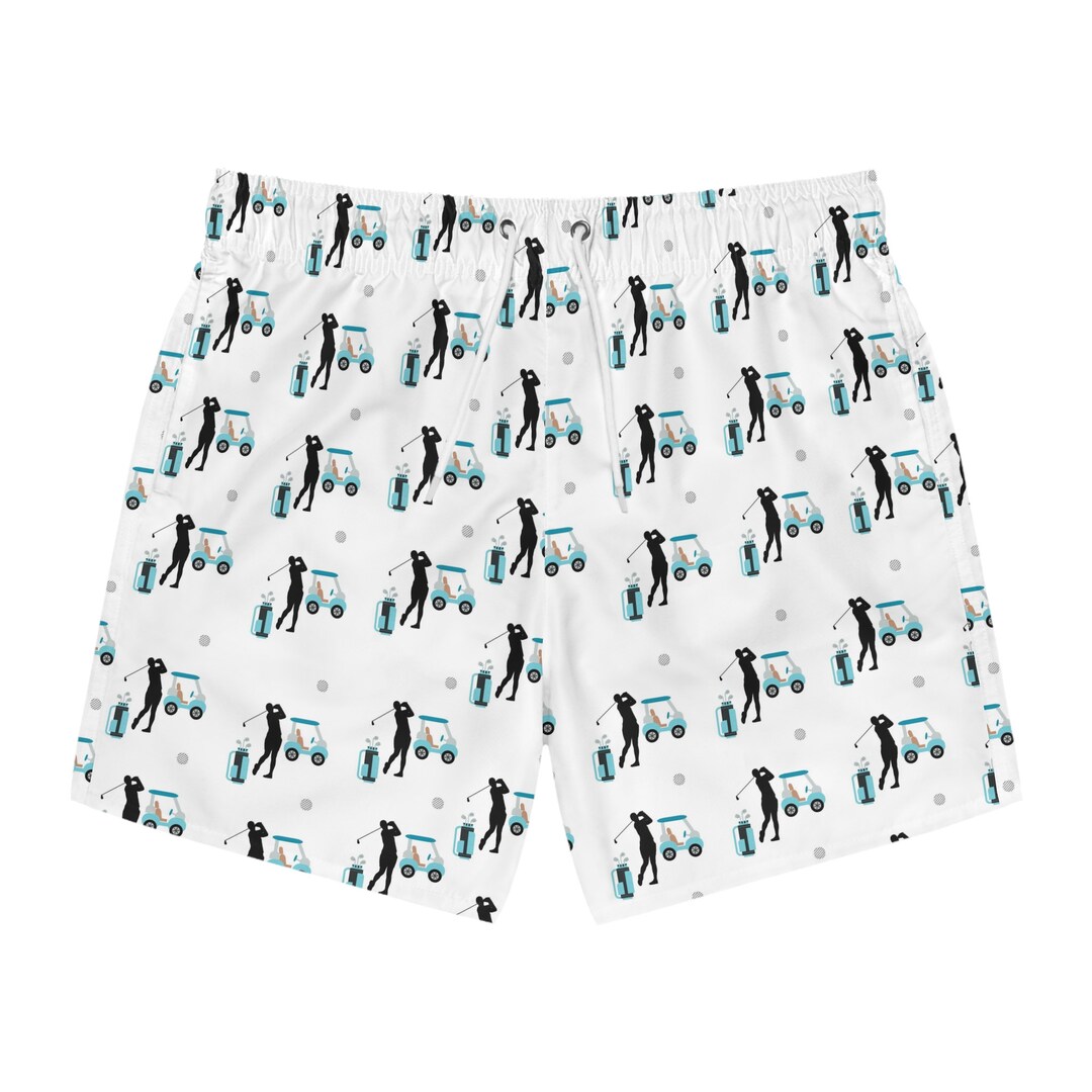 Golf-themed Swim Trunks - Etsy