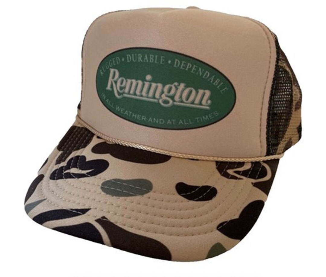Remington Rifle Trucker Hat Vintage Style Brown Camo Trendy Shooting ...