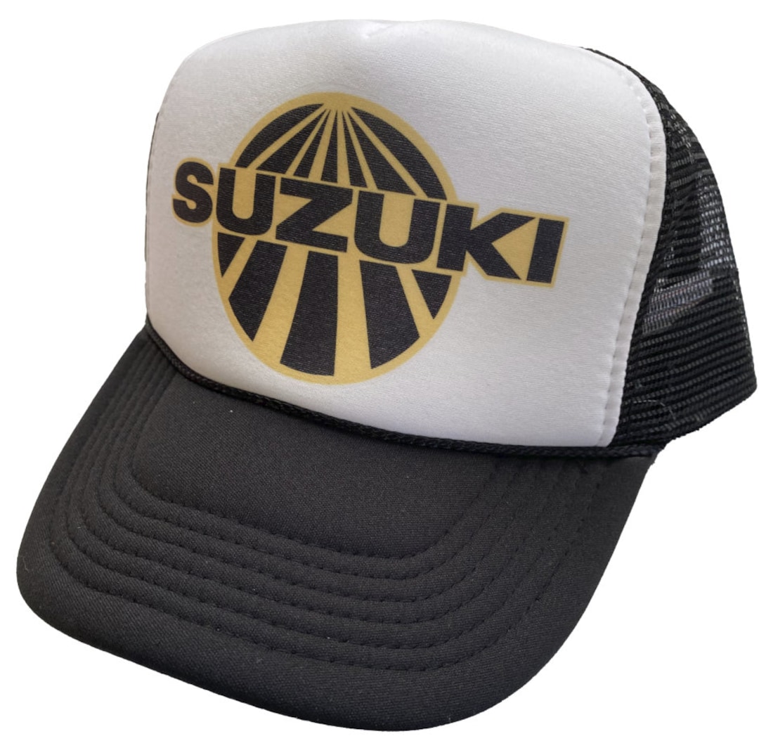 Suzuki Racing Trucker Hat Mesh Hat Vintage Snapback Hat Motocross Hat ...